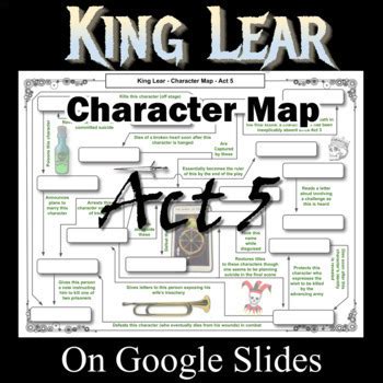 ACT 5 Character Map For KING LEAR Worksheets Quizzes No Prep TPT