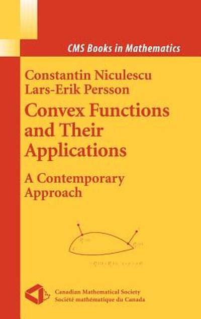 convex functions and their applications a contemporary approach