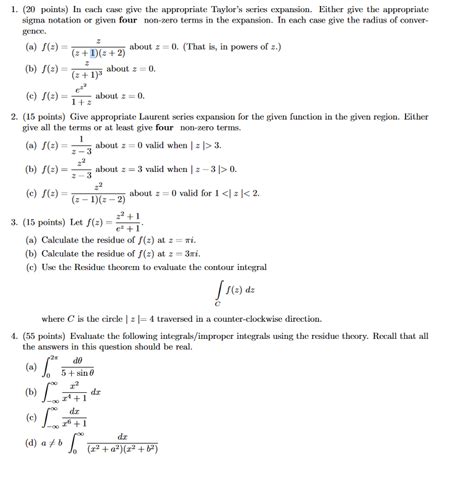 Solved Points In Each Case Give The Appropriate Chegg