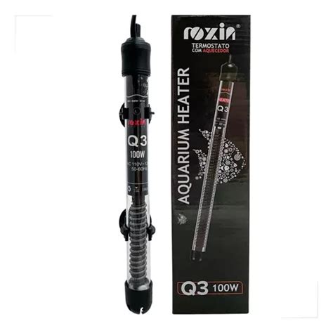 Termostato Aquecedor Para Aquário Peixes Roxin Q3 100w