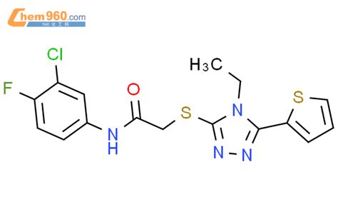 562046 16 6 N 3 Chloro 4 Fluorophenyl 2 4 Ethyl 5 Thiophen 2 Yl
