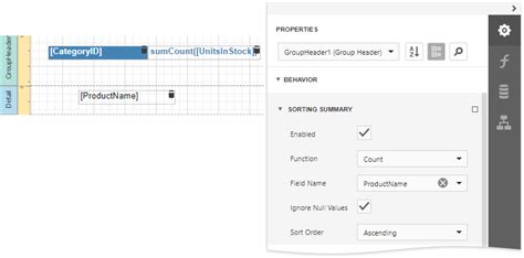 sort groups by a summary function s result devexpress end user documentation