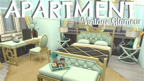 The Sims Vintage Glamour Apartment Mint Gold Speed Build No Cc