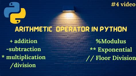 Arithmetic Operator In Pythoon Addition Subtraction