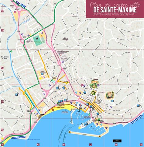 Sainte Maxime Tourist Map Ontheworldmap