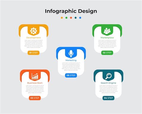 Premium Vector Business Infographic Design Template With 5 Options