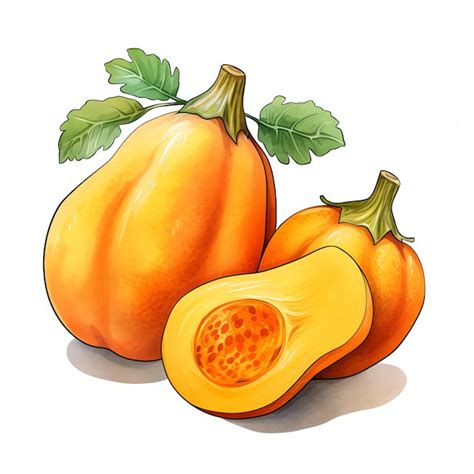 Butternut Squash Seeds Stock Illustrations Butternut Squash