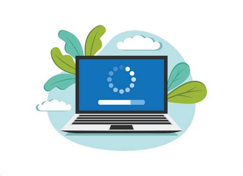 System Software Update And Upgrade Concept Loading Process In Laptop