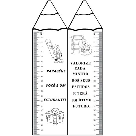 Desenho De Marcador De Livros Dia Do Estudante Para Colorir