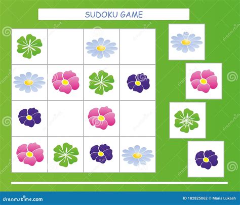 Sudoku Para Niños Hoja De Actividades Para Niños Juego Educativo De