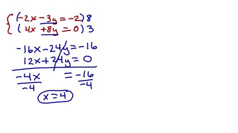 solve linear system elimination no opposites youtube