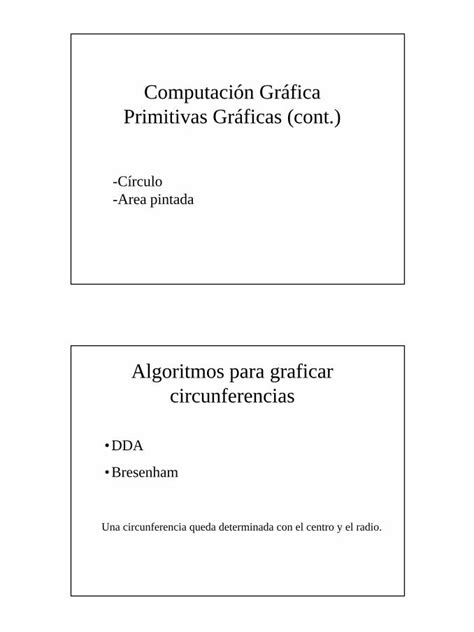 pdf computación gráfica primitivas gráficas cont materias fi uba ar 6671 primitivas