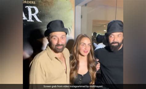 Esha Deol Step Brother Sunny Deol Bobby Deol Poses For Paparazzi As She