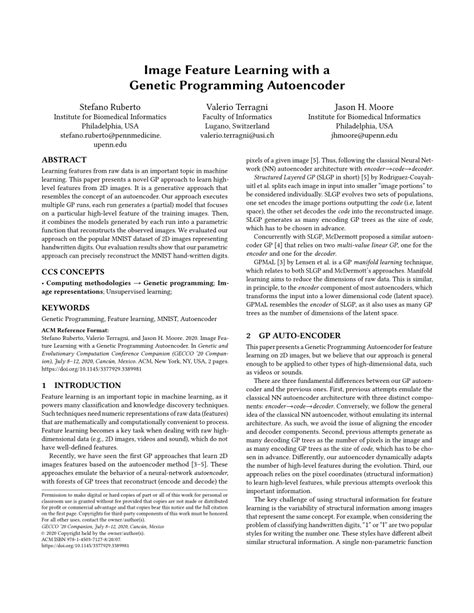 pdf image feature learning with a genetic programming autoencoder
