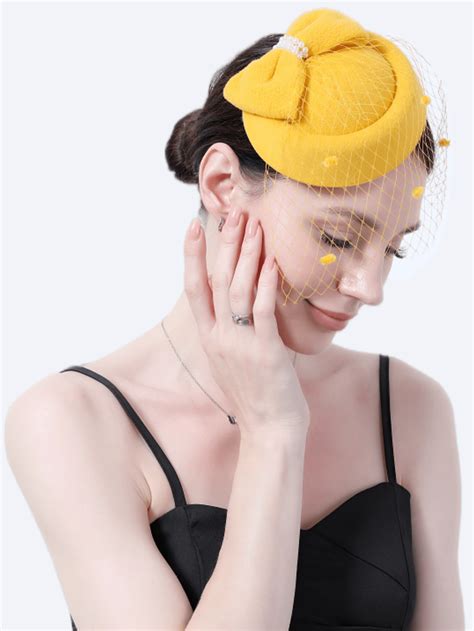 1 Pieza Sombrero De Fascinador Naranja Sombrero Tipo Casquete De Los