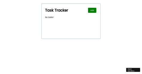 Task Tracker App Codesandbox