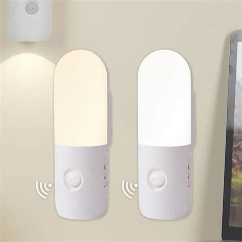 Lot De 2 Appliques Murales Led Sans Fil Avec Détecteur De Mouvement 3
