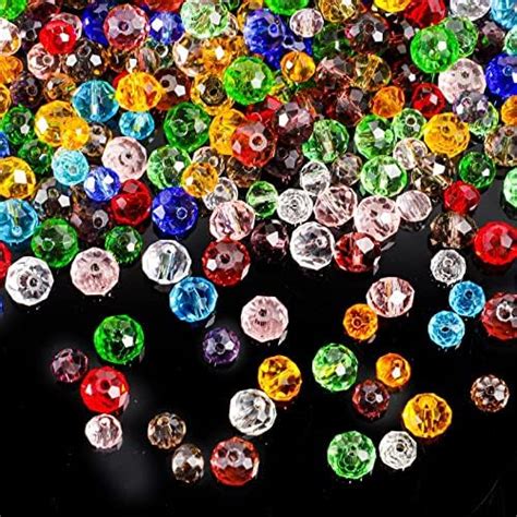 1000 Pièces Perles à Facettes 6 mm 8 mm Perles de Verre Cristal Perles