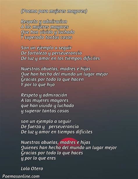 Cinco Poemas Para Mujeres Mayores Poemas Online