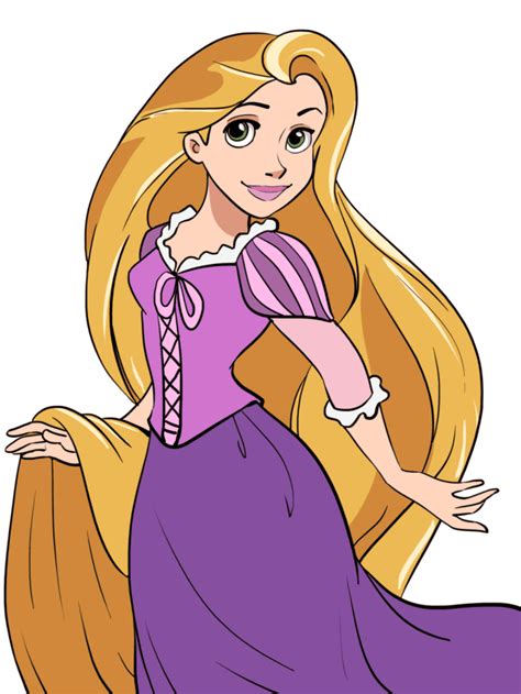 Easy Rapunzel From Tangled Step By Step Tutorial Easy Drawing Guides