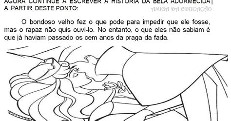 ATIVIDADE DE REESCRITA ATIVIDADE A HISTÓRIA A BELA ADORMECIDA