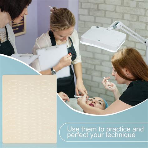 24 Pieces Microblading Practice Skin Double Sided Microblading Supplies