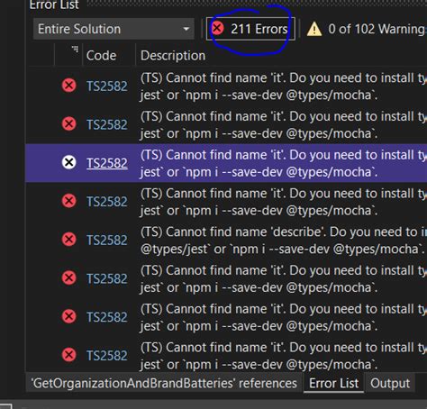 Create React App Visual Studio 2022 Is Showing A Lot Of Typescript