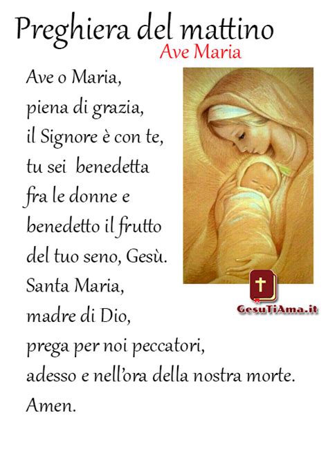 Ave Maria Preghiera Del Mattino GesuTiAma It
