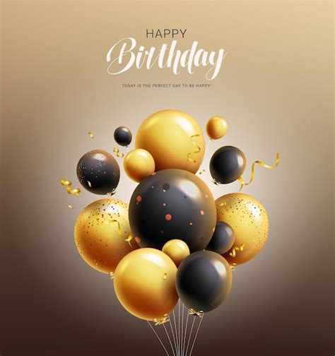 Premium Vector Birthday Balloons Vector Design Happy Birthday Text