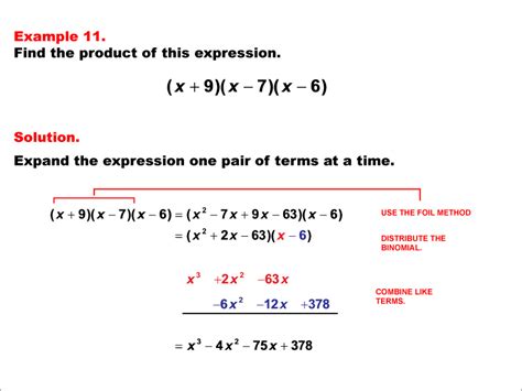 math examples collection polynomial expansion media4math