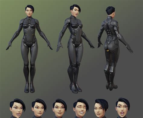 Firefall Female Battleframe Bodysuit James Edwards On ArtStation At