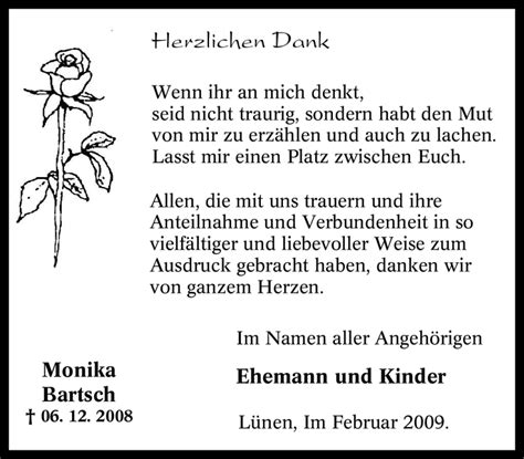 Traueranzeigen Von Monika Bartsch Trauer In NRW De