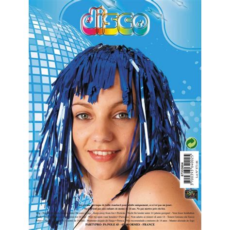 PERRUQUE DISCO BLEUE Magasin la fête
