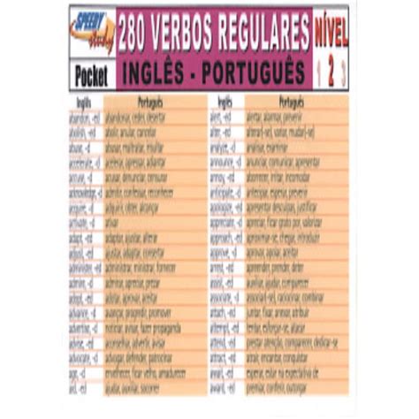 Verbos Regulares Ingles Portugues Pocket Em Promo O Na Americanas