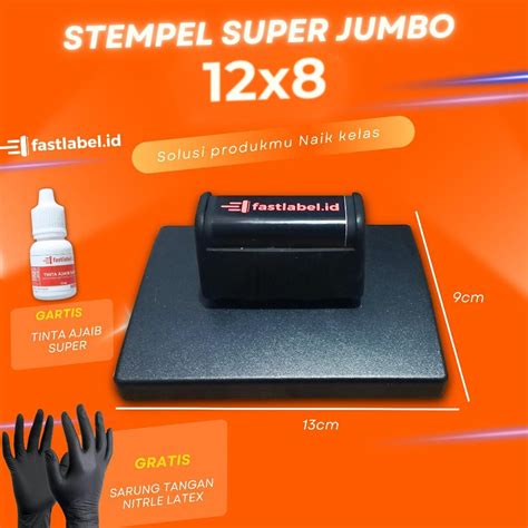 Jual Stempel Plastik Fastlabel Cetak Custom Stempel Super Jumbo