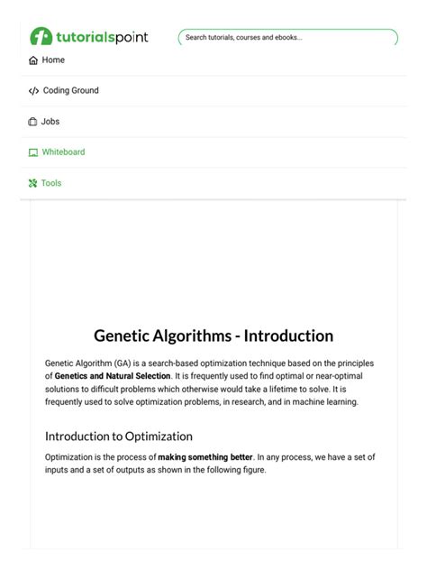 genetic algorithms quick guide pdf mathematical optimization genetic algorithm