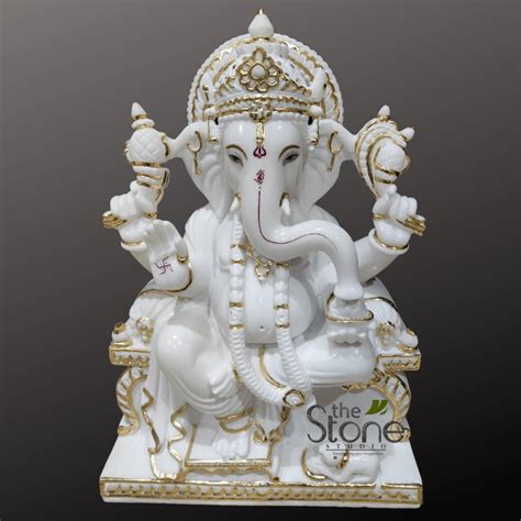 Marble Ganesh Idol For Home 24 Buy Best The Stone Studio
