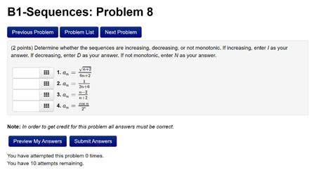 solved 2 points determine whether the sequences are