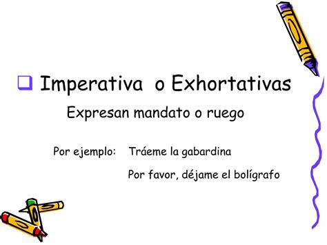 Oraciones Imperativas Ejemplos