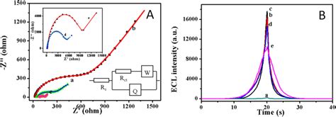 A Electrochemical Impedance Nyquist Plots Of A Bare GCE Electrode