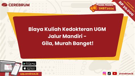 Biaya Kuliah Kedokteran UGM Jalur Mandiri Gila Murah Banget