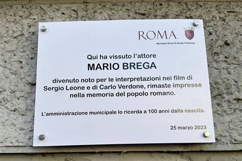 Roma 100 Anni Fa Nasceva Mario Brega Una Targa In Suo Ricordo Nel