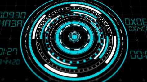 Interfaces de círculo de holograma hud display de botão futurístico de