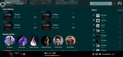 Github Dish Music Player Music Player Web Design