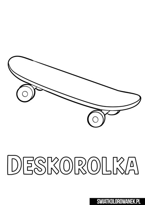 Kolorowanka Deskorolka Darmowe Kolorowanki Do Druku