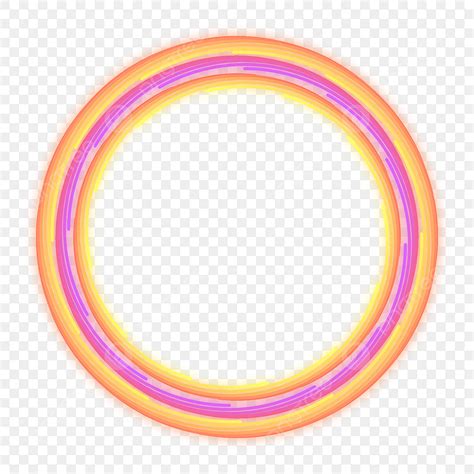 Futuristic Neon Hd Transparent Futuristic Pink And Orange Circle Neon