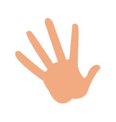 Cartoon Hand Showing The Five Fingers Royalty Free Vector
