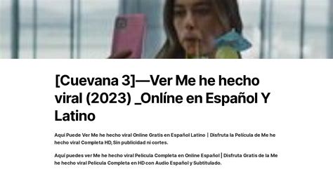 Cuevana 3 Ver Me he hecho viral 2023 Onlíne en Español Y Latino