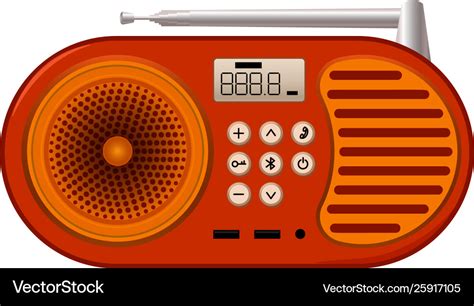 Digital Radio Icon Cartoon Style Royalty Free Vector Image