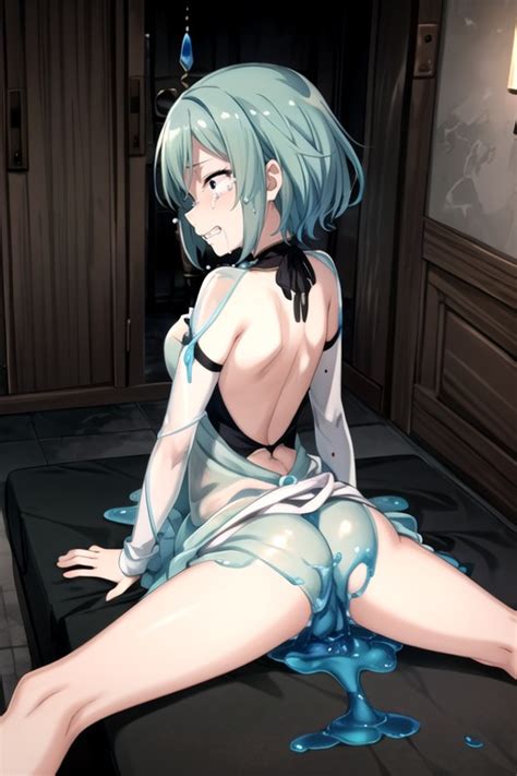 Dimly Lit Many People Around Splits Rear View Hentai AI Porn